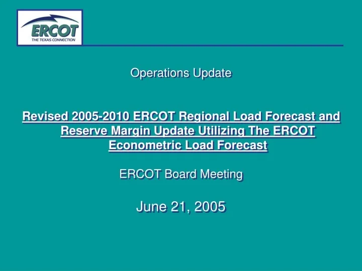 PPT - Operations Update PowerPoint Presentation, free download - ID:9375172