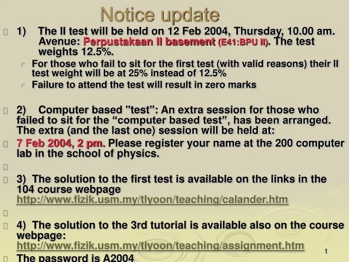 PPT - Notice update PowerPoint Presentation, free download - ID:9375440