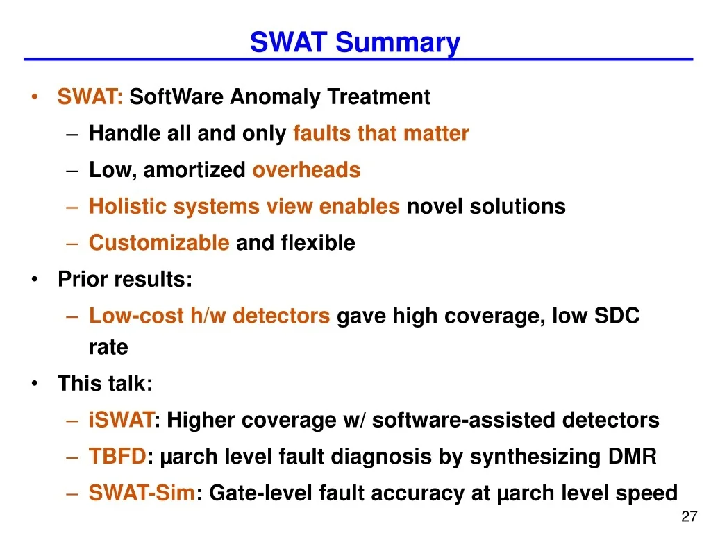 PPT - Designing Resilient Hardware with Software Anomalies Treatment ...