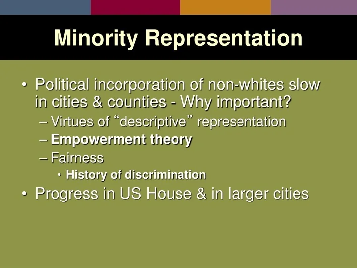 PPT - Minority Representation PowerPoint Presentation, free download ...