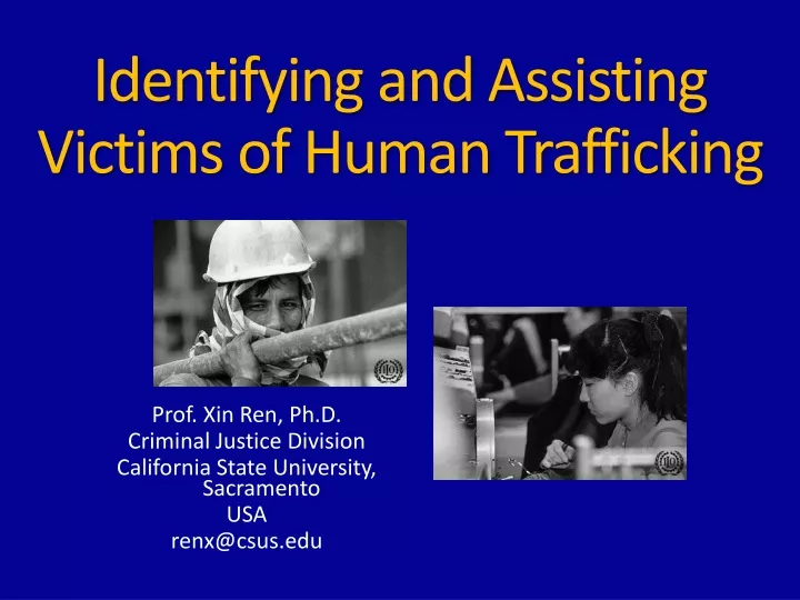 Ppt Identifying And Assisting Victims Of Human Trafficking Powerpoint
