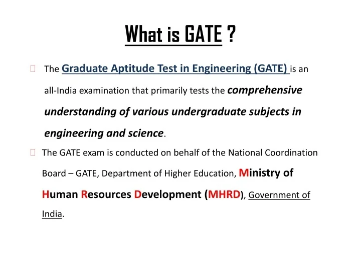 PPT - What is GATE ? PowerPoint Presentation, free download - ID:9380961