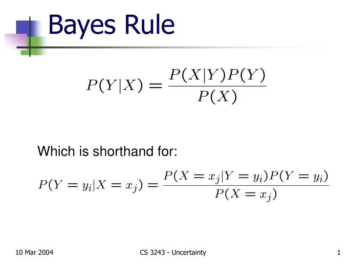 PPT - Bayes Rule PowerPoint Presentation, free download - ID:9381191