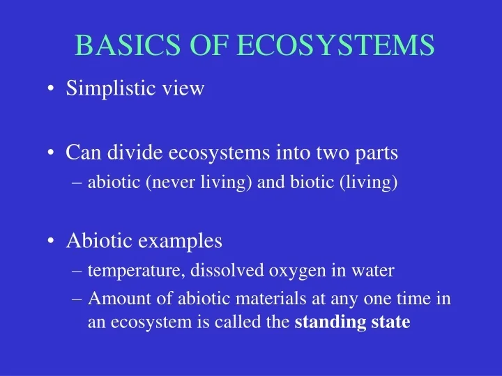 PPT - BASICS OF ECOSYSTEMS PowerPoint Presentation, free download - ID ...