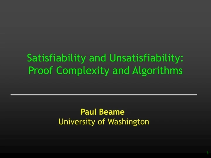 PPT - Paul Beame University of Washington PowerPoint Presentation, free download - ID:9382198