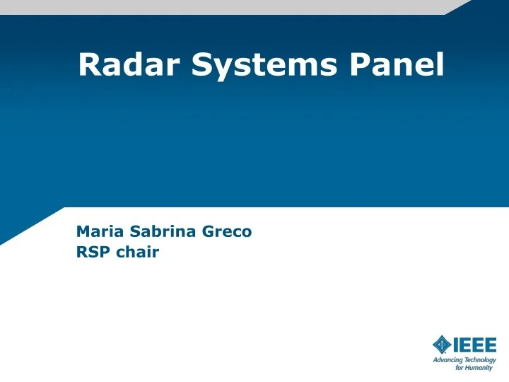 PPT - Radar Systems Panel PowerPoint Presentation, free download - ID ...