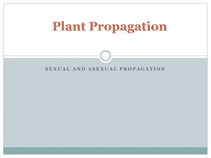 PPT - Plant Propagation PowerPoint Presentation, free download - ID:9382930