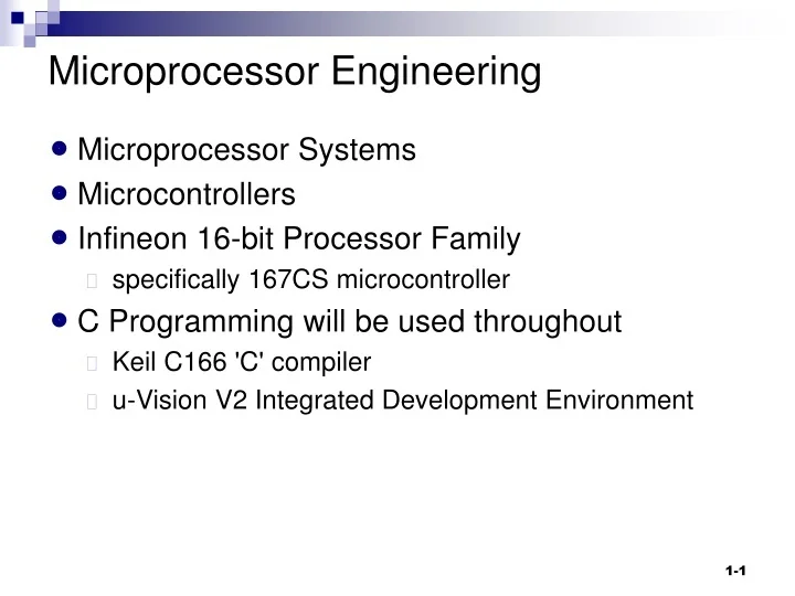 PPT - Microprocessor Engineering PowerPoint Presentation, free download ...