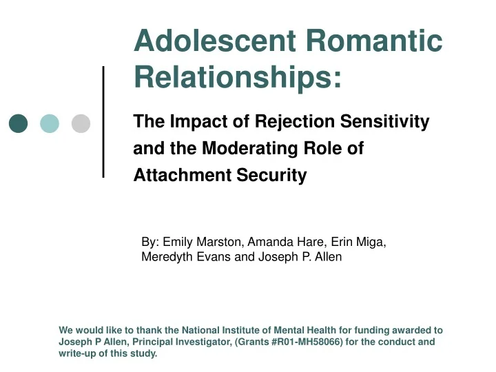 PPT - Adolescent Romantic Relationships: PowerPoint Presentation, free ...