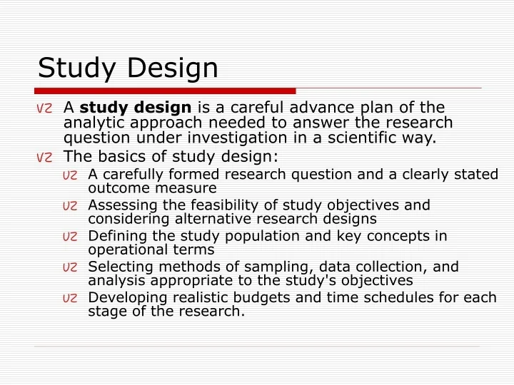 PPT - Study Design PowerPoint Presentation, free download - ID:9385721