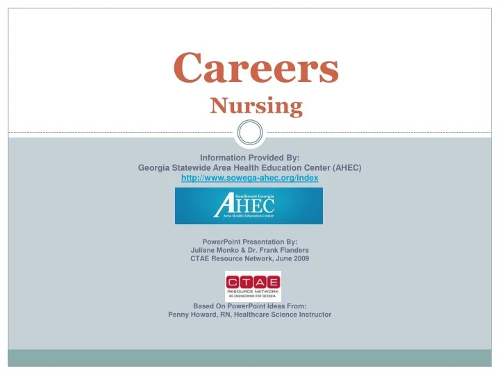 PPT - Careers Nursing PowerPoint Presentation, free download - ID:9387954