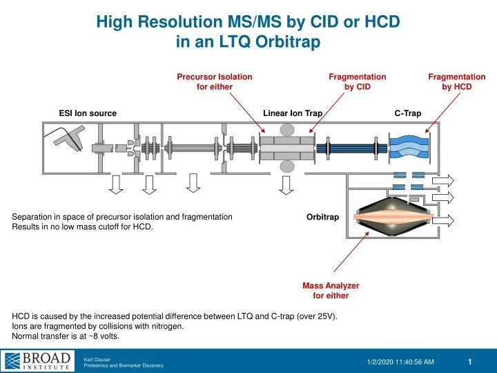 PPT - High Resolution MS/MS by CID or HCD in an LTQ Orbitrap PowerPoint ...