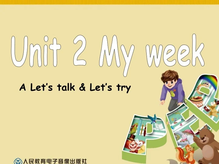 PPT - Unit 2 My week PowerPoint Presentation, free download - ID:9389210
