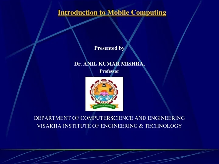 PPT - Introduction to Mobile Computing PowerPoint Presentation, free ...