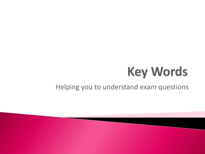 PPT - Key Words PowerPoint Presentation, free download - ID:9389779