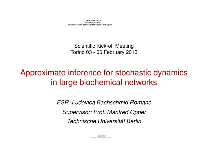 Ppt Approximate Inference For Stochastic Dynamics In Large Biochemical Networks Powerpoint 8746