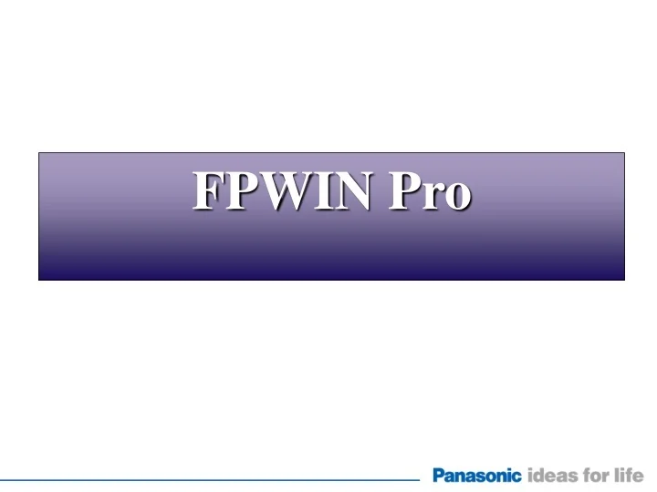 PPT - FPWIN Pro PowerPoint Presentation, free download - ID:9392114