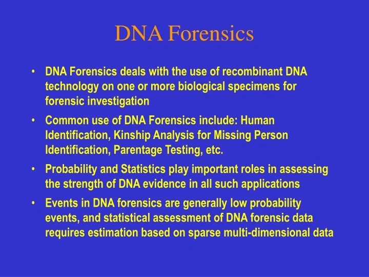 PPT - DNA Forensics PowerPoint Presentation, free download - ID:9393383