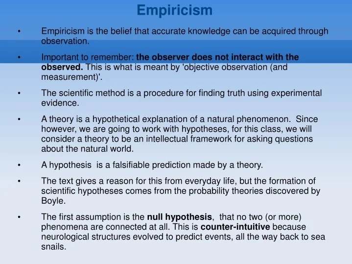 PPT - Empiricism PowerPoint Presentation, free download - ID:9393786