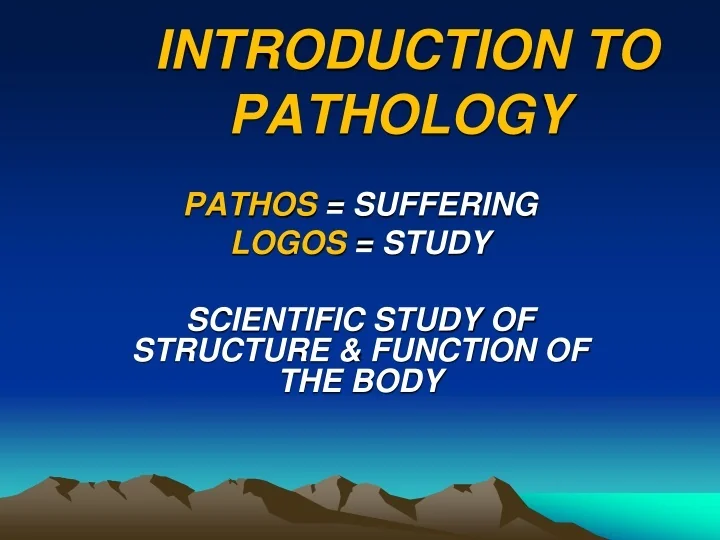 PPT - INTRODUCTION TO PATHOLOGY PowerPoint Presentation, free download ...