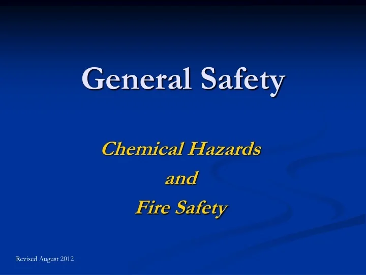 PPT - General Safety PowerPoint Presentation, free download - ID:9395168