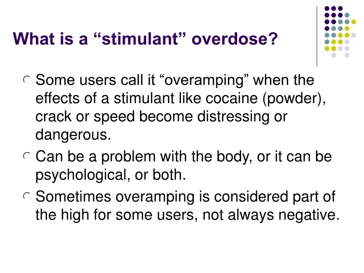 PPT - What is a “stimulant” overdose? PowerPoint Presentation, free ...