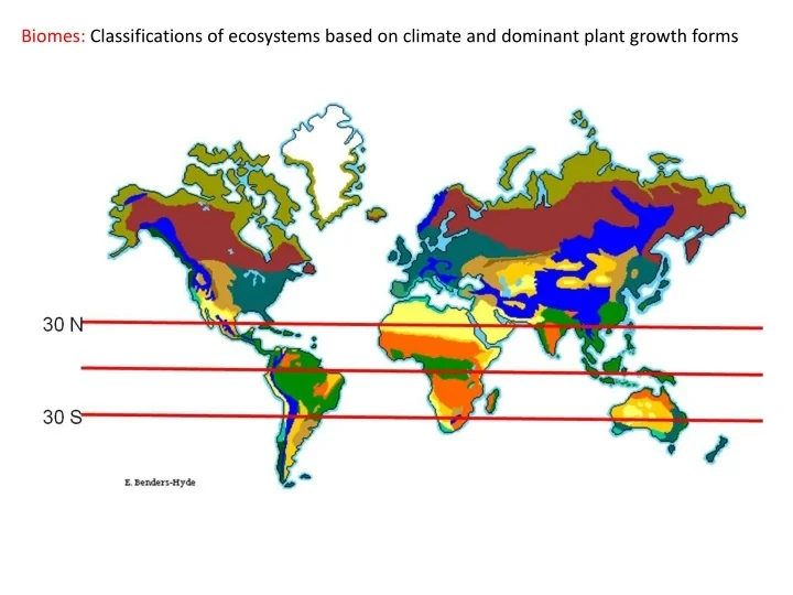 PPT - Biomes: Classifications of ecosystems based on climate and ...