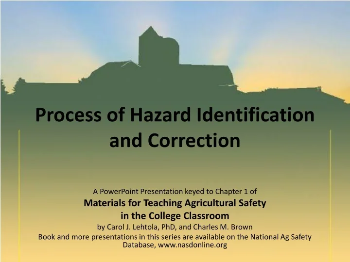 PPT - Process of Hazard Identification and Correction PowerPoint ...
