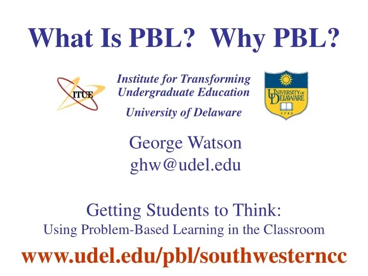 PPT - What Is PBL? Why PBL? PowerPoint Presentation, free download - ID:9397648