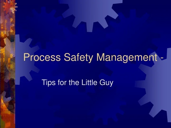 PPT - Process Safety Management - PowerPoint Presentation, free ...