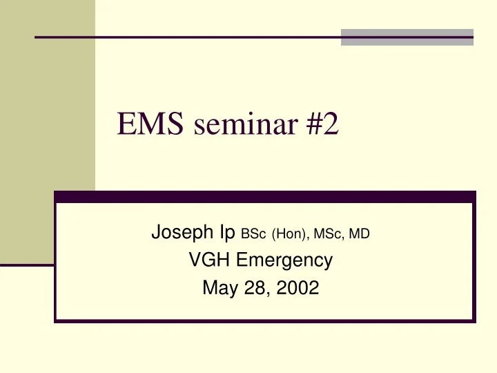 PPT - EMS seminar #2 PowerPoint Presentation, free download - ID:9399239