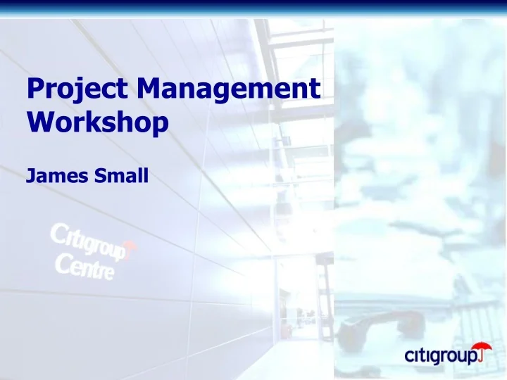 PPT - Project Management Workshop PowerPoint Presentation, free ...