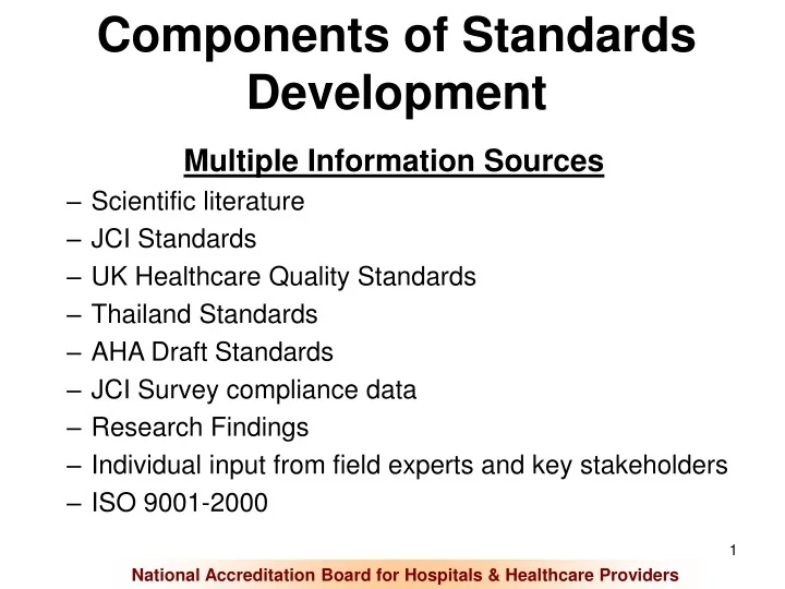 PPT - Components of Standards Development PowerPoint Presentation, free ...