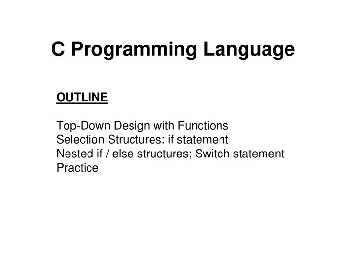 PPT - C Programming Language PowerPoint Presentation, free download ...