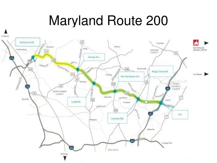 PPT - Maryland Route 200 PowerPoint Presentation, free download - ID ...