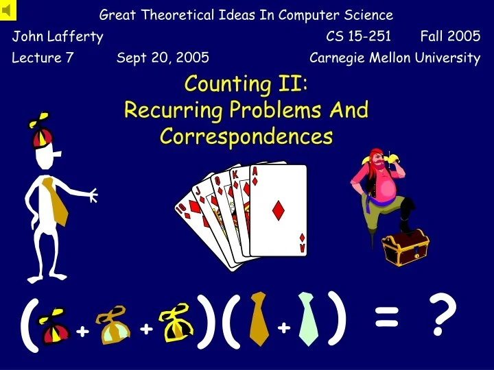 PPT - Counting II: Recurring Problems And Correspondences PowerPoint ...