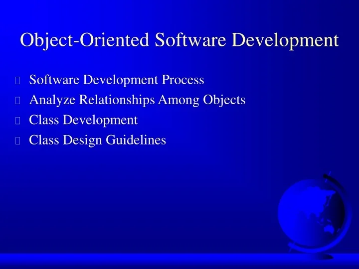 Ppt Object Oriented Software Development Powerpoint Presentation 8529
