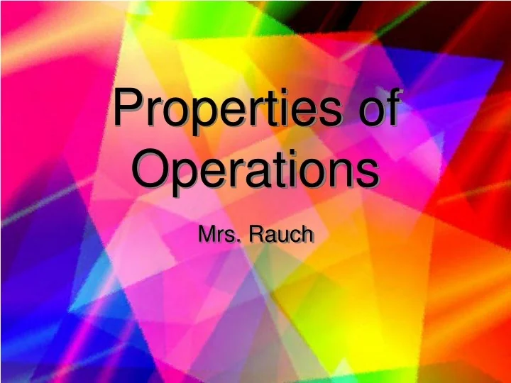 PPT - Properties of Operations PowerPoint Presentation, free download ...