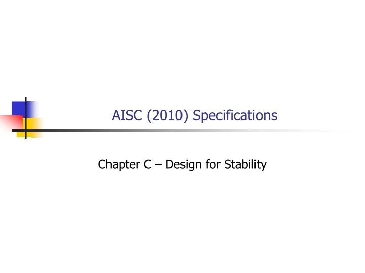 PPT - AISC (2010) Specifications PowerPoint Presentation, free download ...