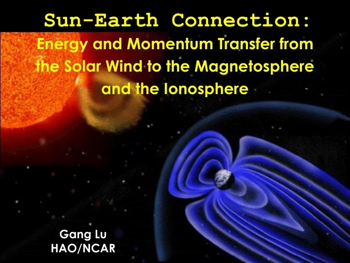 PPT - Sun-Earth Connection: PowerPoint Presentation, free download - ID ...