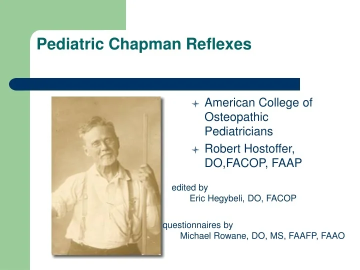 PPT - Pediatric Chapman Reflexes PowerPoint Presentation, free download ...