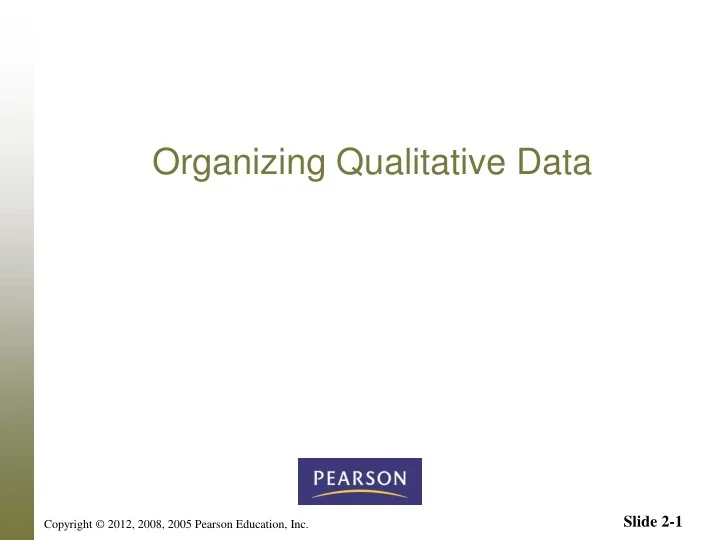PPT - Organizing Qualitative Data PowerPoint Presentation, free ...