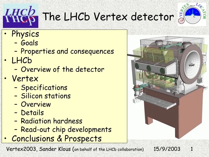 PPT - The LHCb Vertex detector PowerPoint Presentation, free download ...