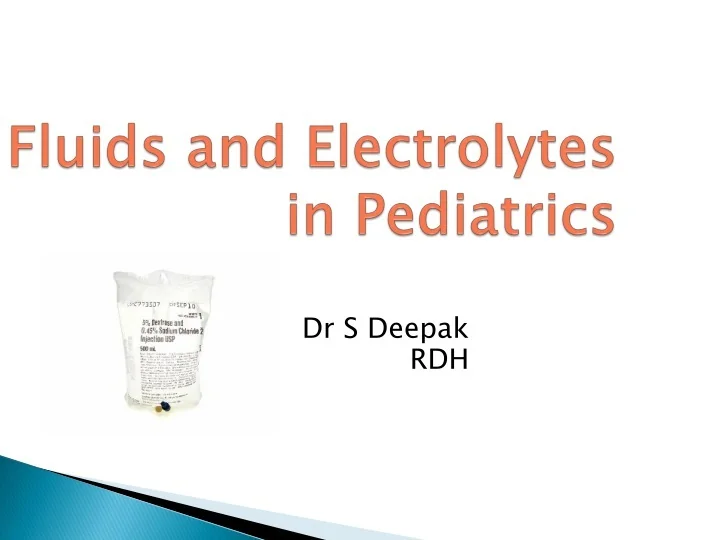 PPT - Fluids and Electrolytes in Pediatrics PowerPoint Presentation ...