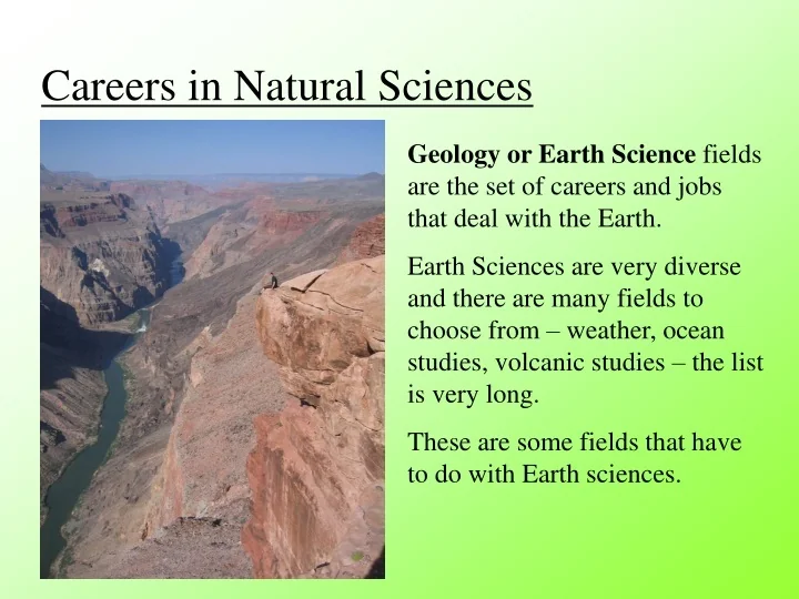 PPT - Careers in Natural Sciences PowerPoint Presentation, free ...