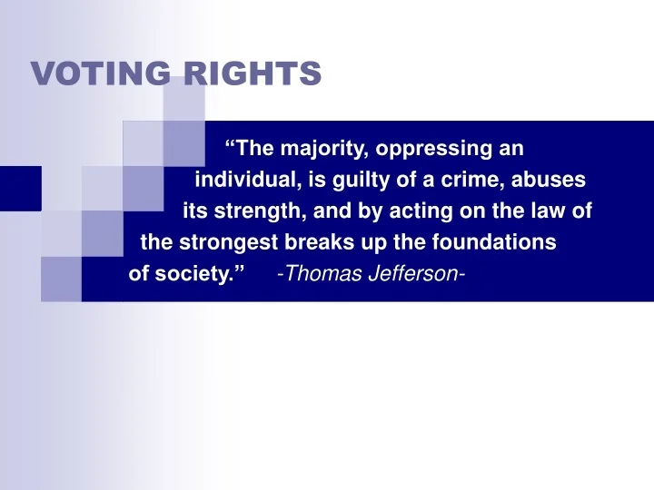 PPT - VOTING RIGHTS PowerPoint Presentation, free download - ID:9411838