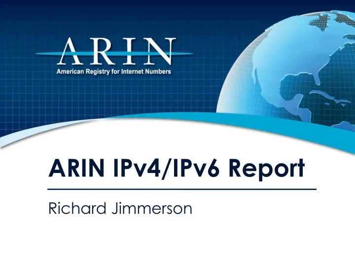 PPT - ARIN IPv4/IPv6 Report PowerPoint Presentation, free download - ID ...