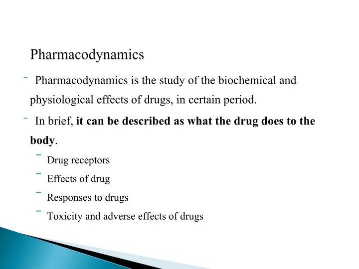 PPT - Pharmacodynamics PowerPoint Presentation, free download - ID:9414189