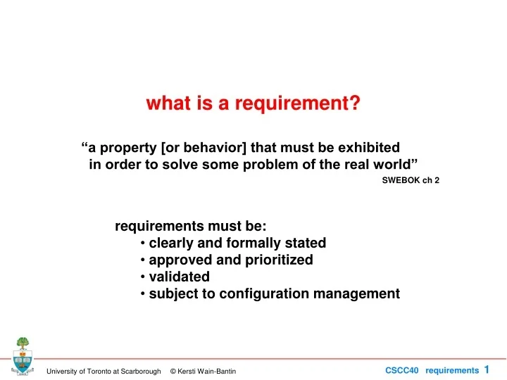 PPT - what is a requirement? PowerPoint Presentation, free download ...