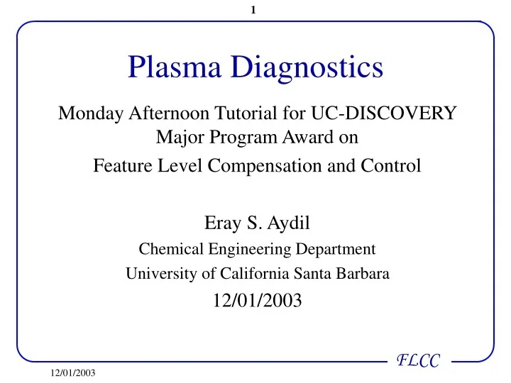 PPT - Plasma Diagnostics PowerPoint Presentation, free download - ID:9416670